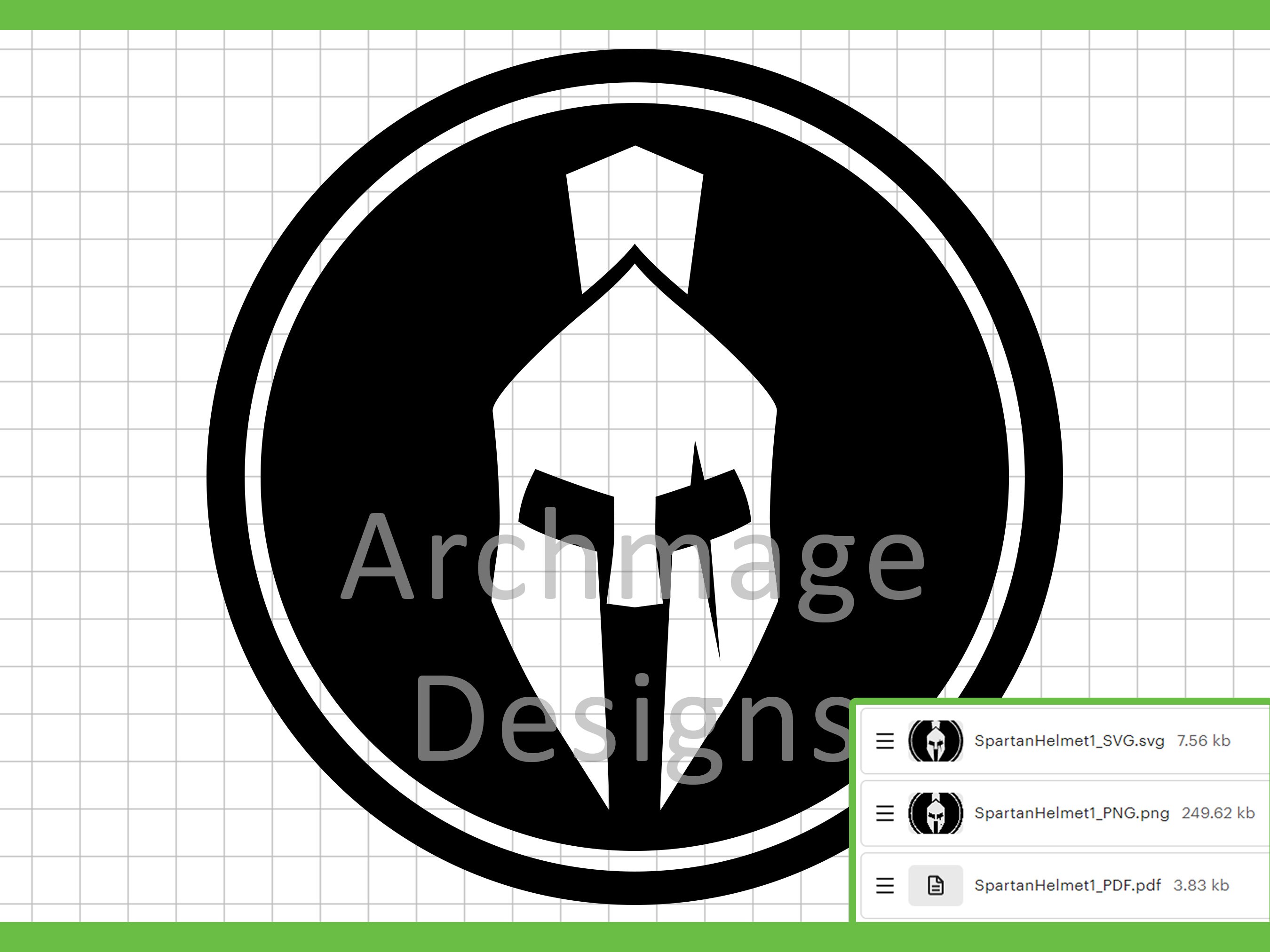 Spartan Helmet Circle SVG Icon, Cut File, Commercial Use, Instant ...