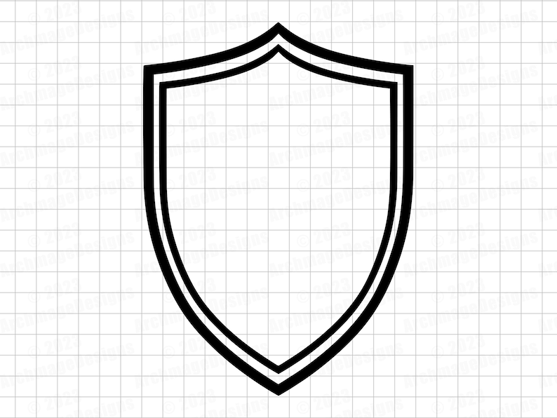 Medieval Shield SVG: Silhouette Outline - SVG & PNG (digital Download ...