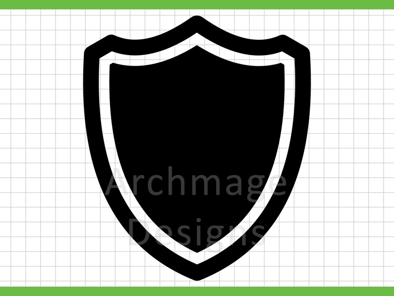 Shield Double Outline #7 - PNG & SVG - Etsy
