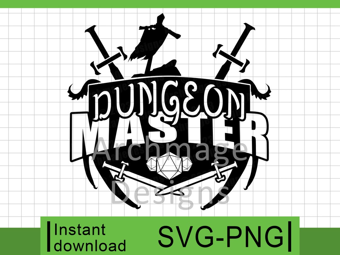 Dungeon Master SVG #2, Dungeons and Dragons, Roleplaying Logo, Cut File ...