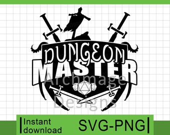 Dungeon Master Logo SVG/PNG Digital Download - Dungeons and Dragons DM ...