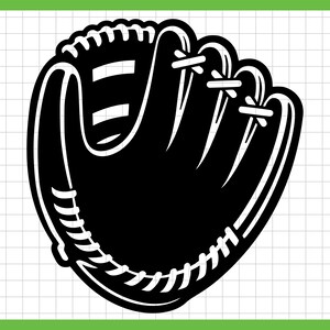 Baseball Glove Silhouette #1 SVG & PNG, Commercial Use, Instant Digital ...