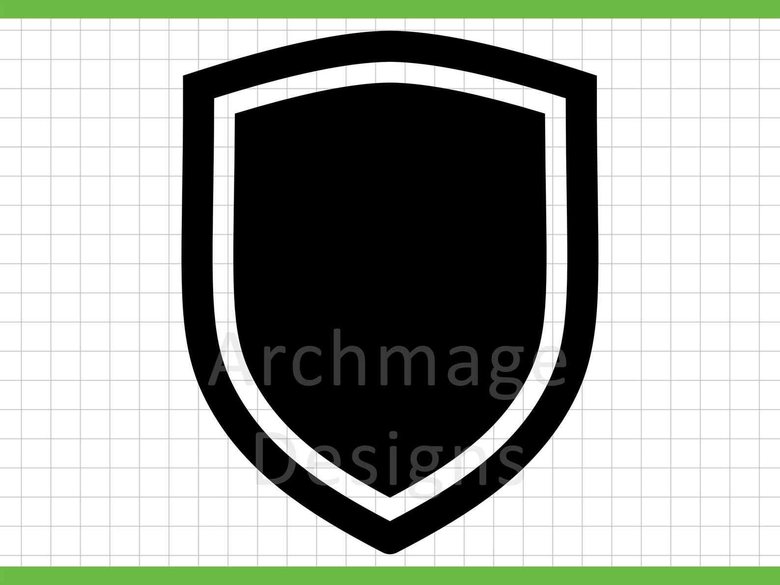 Shield Double Outline #3 - PNG & SVG - Etsy