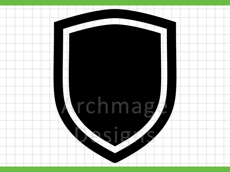 Shield Double Outline #3 - PNG & SVG - Etsy
