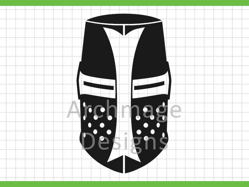 Crusader Great Helm SVG, Knight's Templar Helmet Cut/engrave File ...