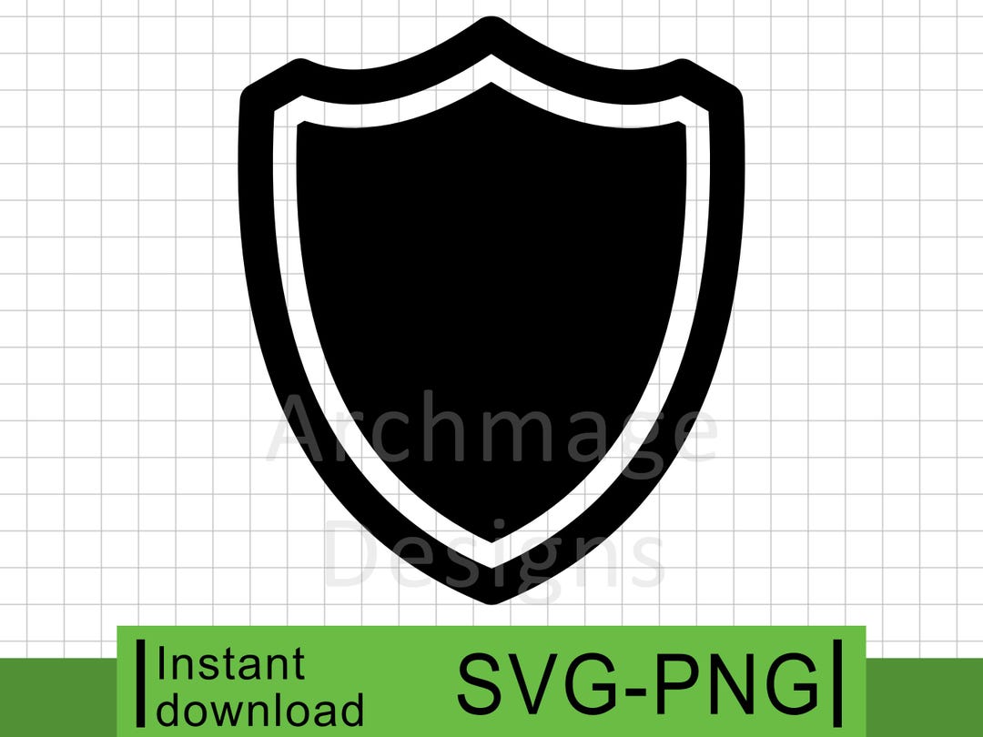 Shield Double Outline #7 - PNG & SVG - Etsy