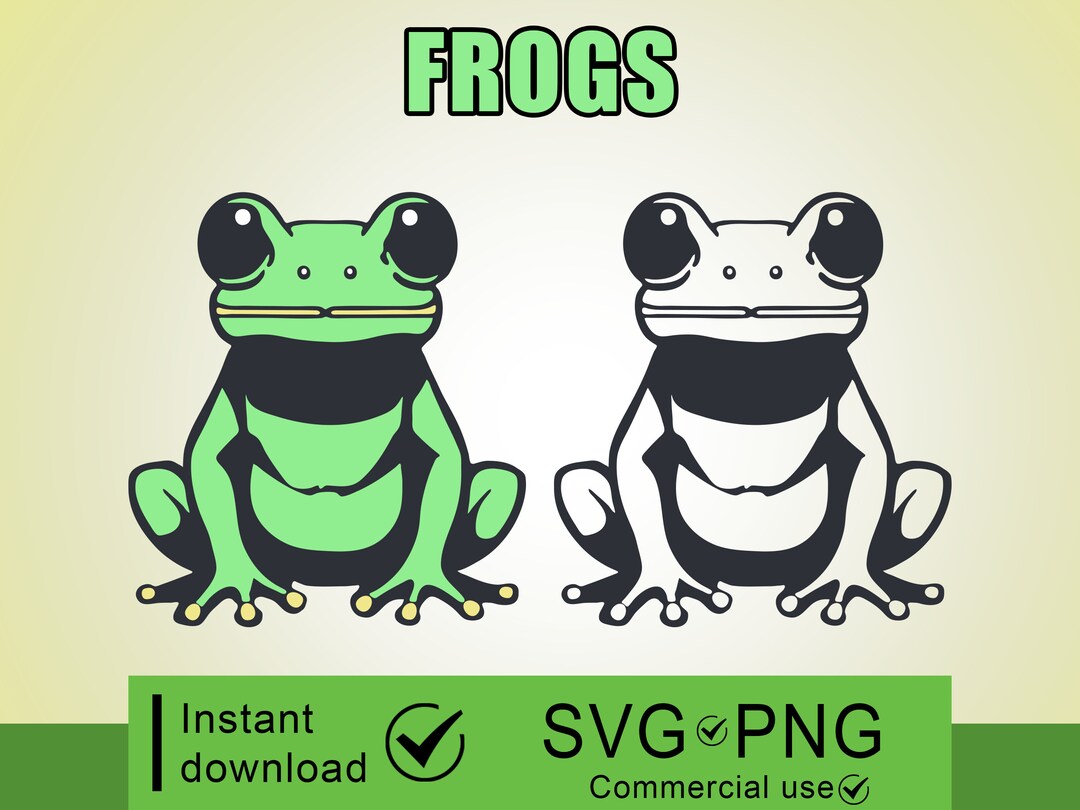 Frog SVG, Frog PNG, Frogs, Commercial Use, Instant Digital Download ...