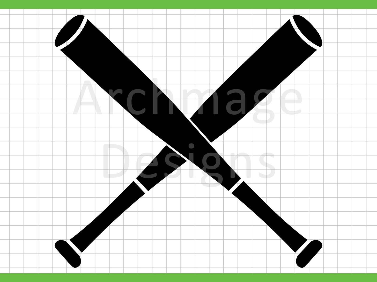 Crossed Baseball Bats- SVG & PNG (digital Download) - Etsy