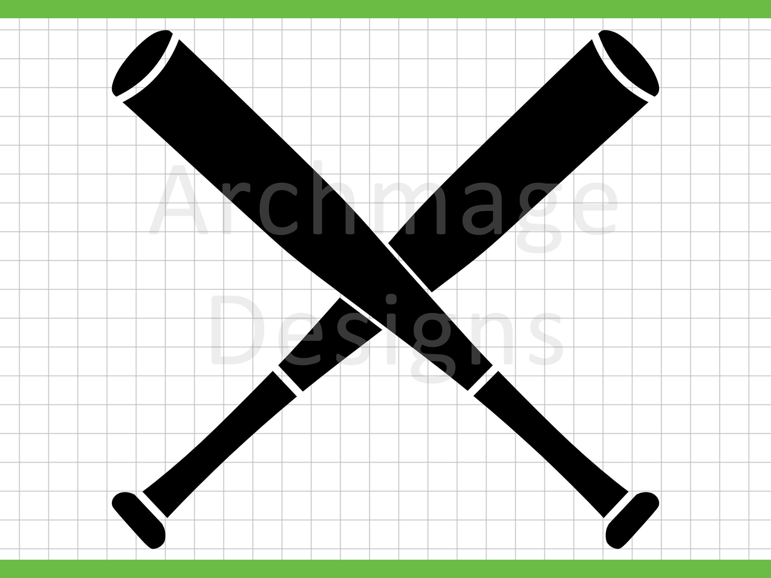 Baseball Bats Crossed Clipart