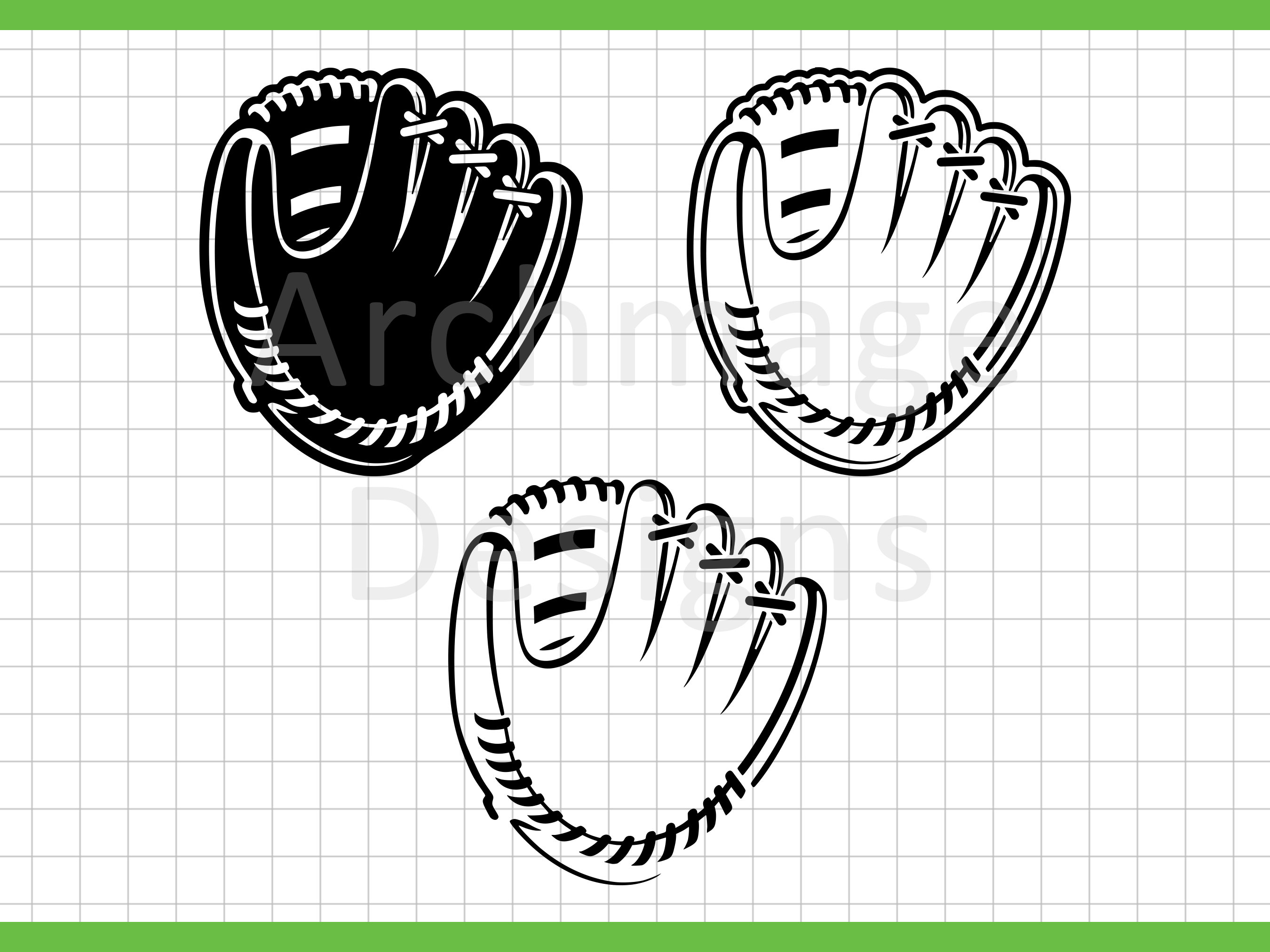 Baseball Glove SVG Silhouette, Baseball Cut File, Commercial Use ...