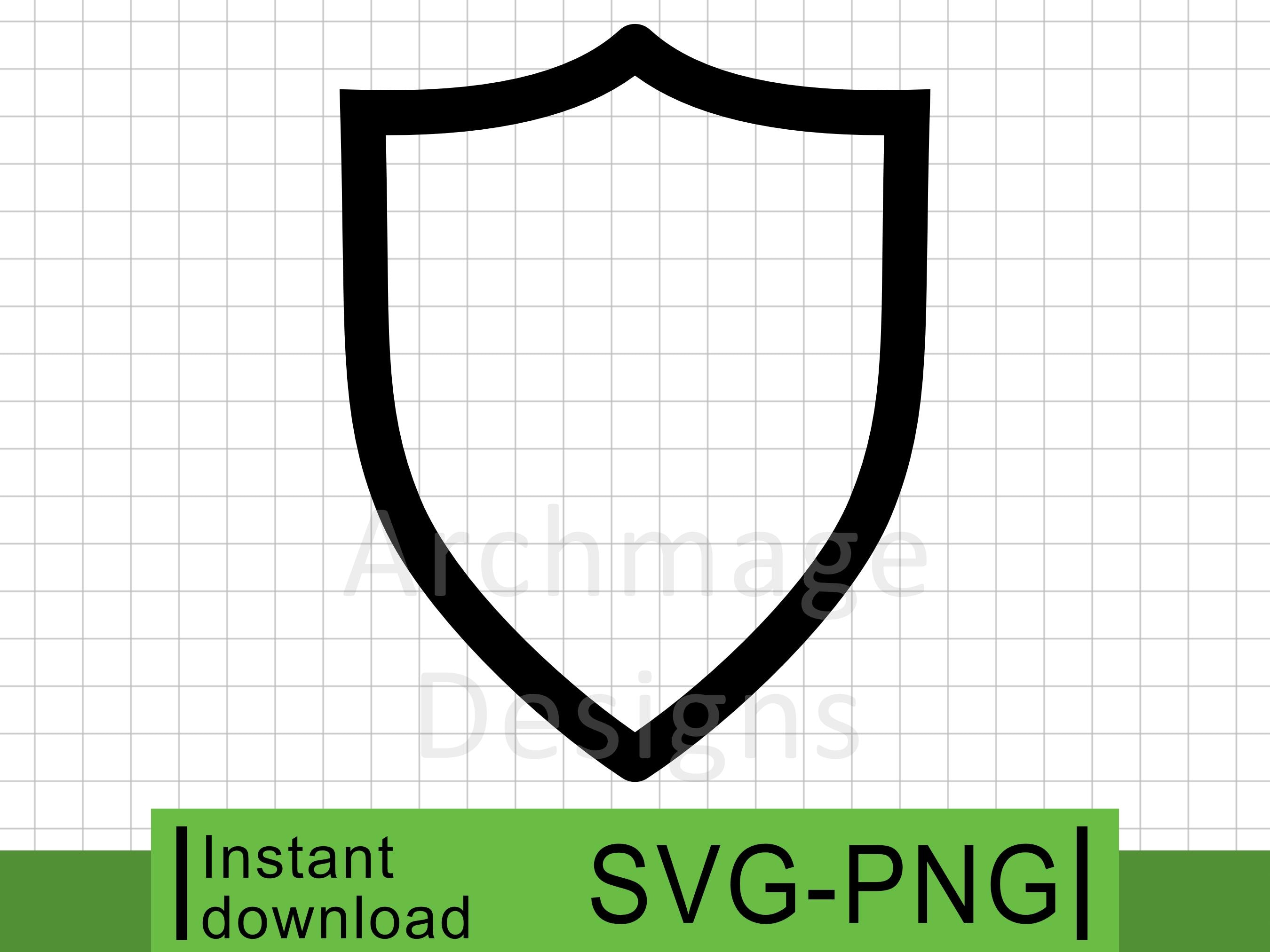 Shield Outline #5 - PNG & SVG - Etsy