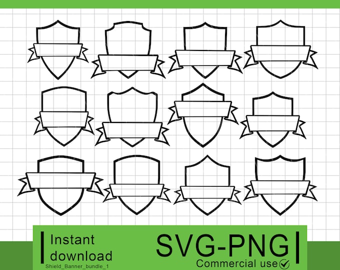 Shield Outline #7 - PNG & SVG - Etsy Canada