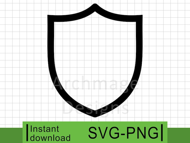 Shield Outline #6 - PNG & SVG - Etsy