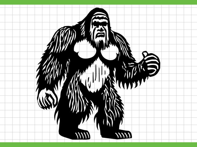 Bigfoot SVG & PNG, Sasquatch Vector Graphic, Commercial Use, Instant ...