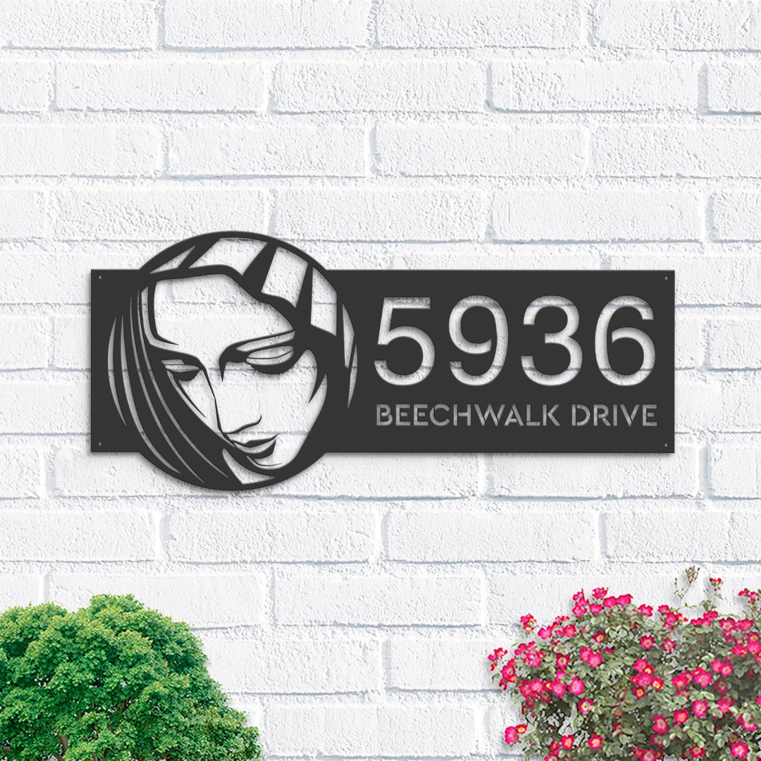 Personalized Virgin Mary Metal Address Sign, Hanging Address Plaque - Etsy