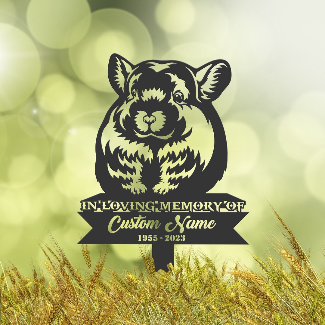 Personalized Chinchilla Memorial Stake, Metal Pet Grave Marker - Etsy