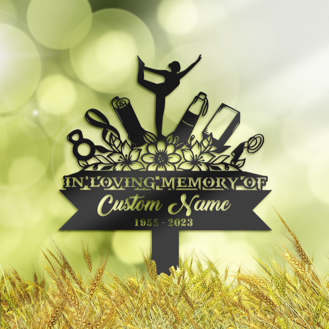 Personalized Yoga Teacher Memorial Stake, Sympathy Grave Marker - Etsy