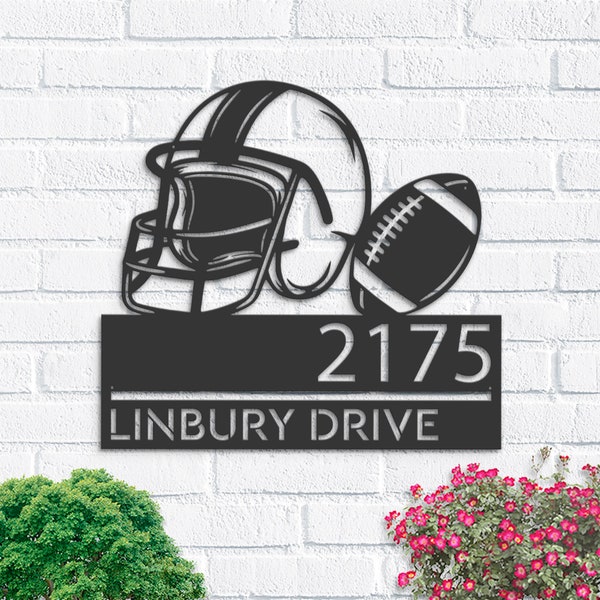 Football House Number Signs - Etsy