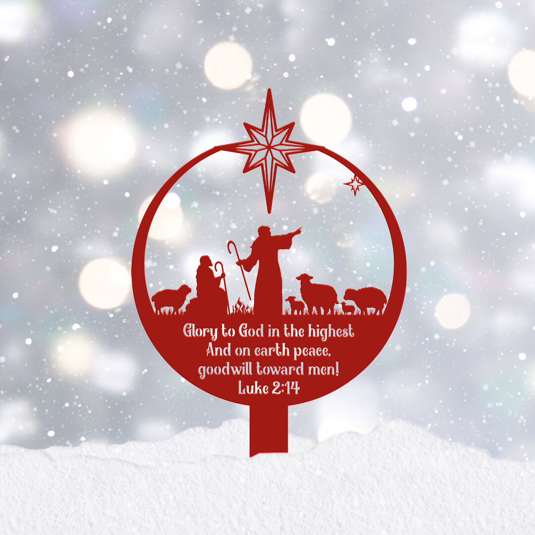 Nativity Scene Holy Night Christmas Metal Yard Stake Outdoor - Etsy