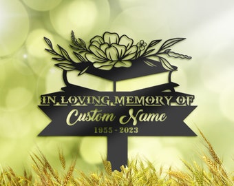 Personalized Floral Book Teacher Memorial Stake,teacher Name Sign,book ...