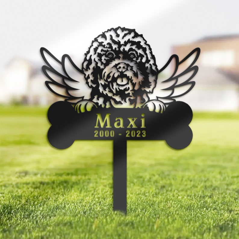 Personalized Cavapoo Dog Memorial Stake Metal Stake Sympathy - Etsy