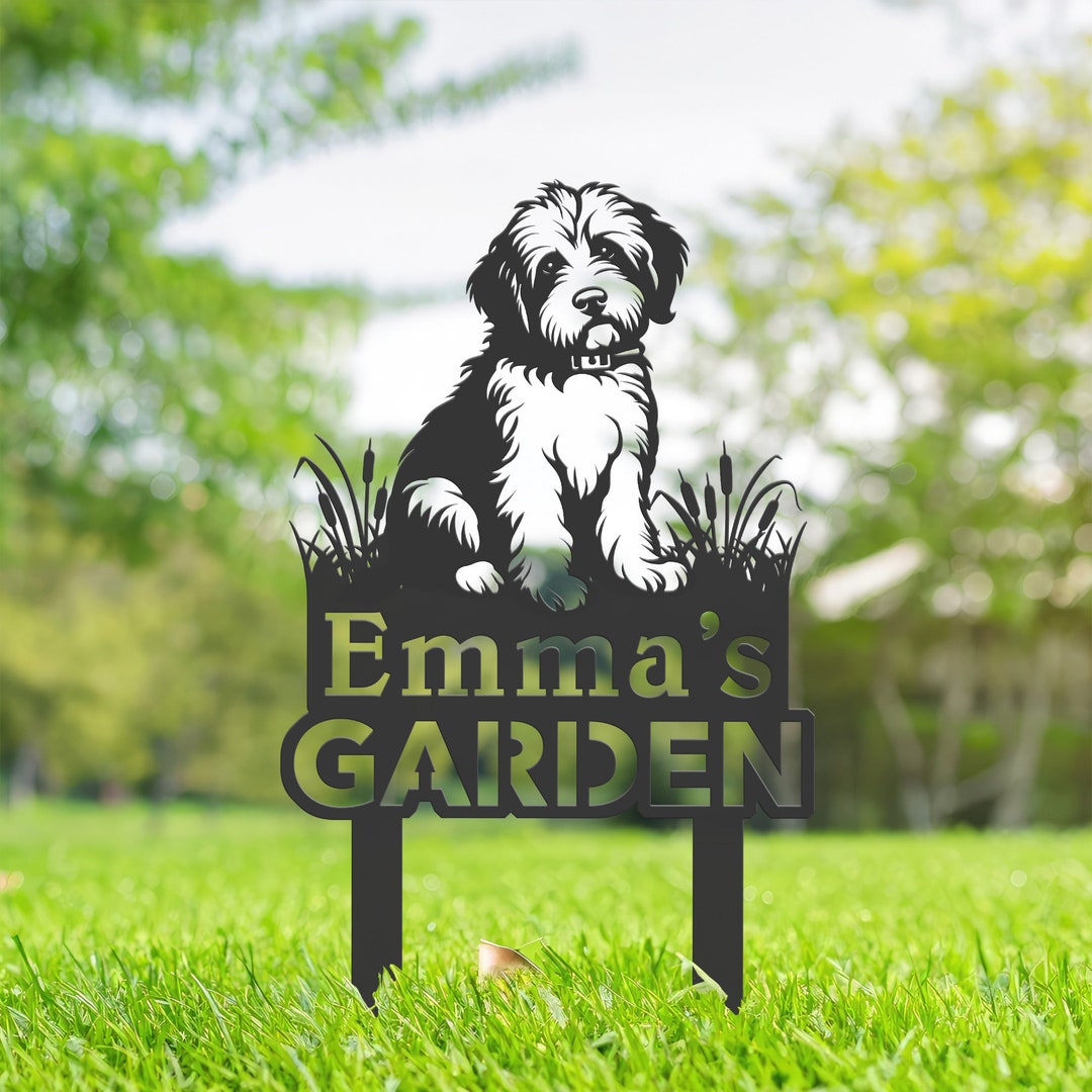 Personalized Goldendoodle Metal Garden Sign, Custom Yard Decor - Etsy