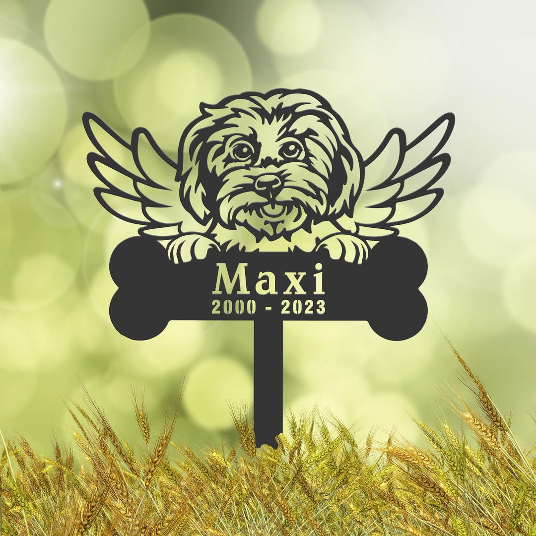 Personalized Maltese Dog Memorial Stake, Metal Pet Grave Marker - Etsy