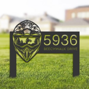 Personalized Helmet Motocross Biker Metal Address Sign House Number ...