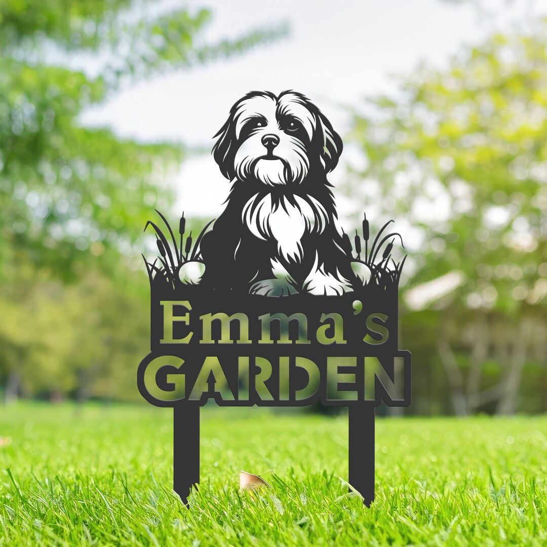 Personalized Havanese Dog Metal Garden Sign, Custom Yard Sign With ...