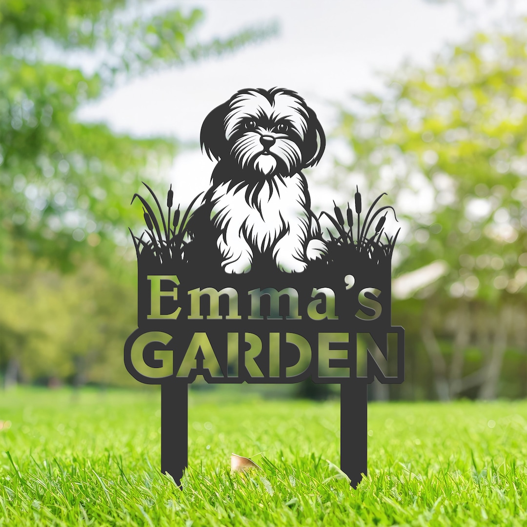 Personalized Maltese Dog Metal Garden Sign, Custom Yard Decor - Etsy