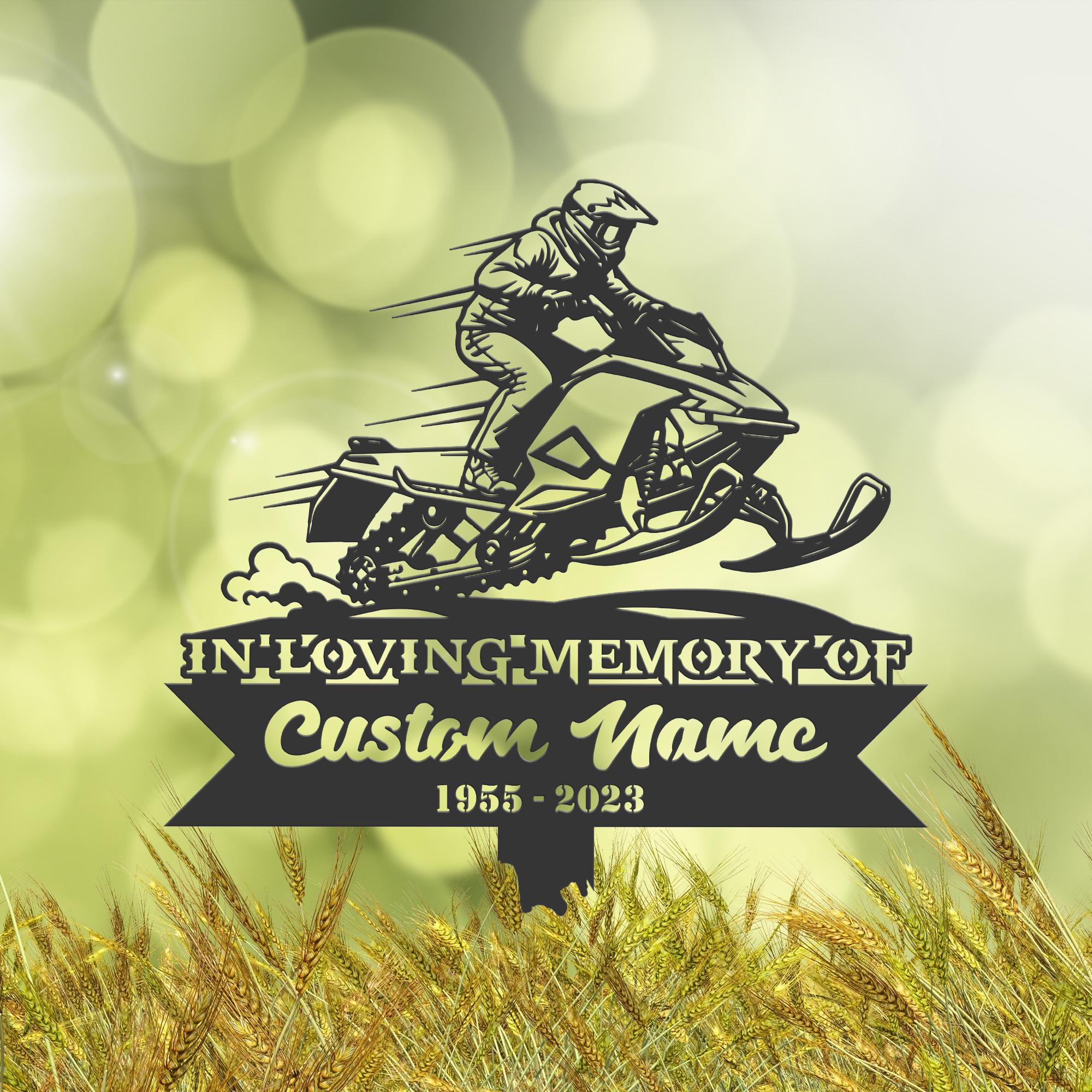 Personalized Snowmobile Rider Memorial Stake, Sympathy Sign - Etsy