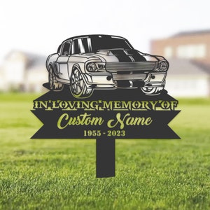 Personalized Racing Car Memorial Stake, Sympathy Grave Marker - Etsy