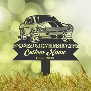 Personalized Racing Car Memorial Stake, Sympathy Grave Marker - Etsy