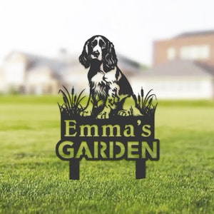 Personalized English Springer Spaniel Metal Garden Sign With Stake - Etsy