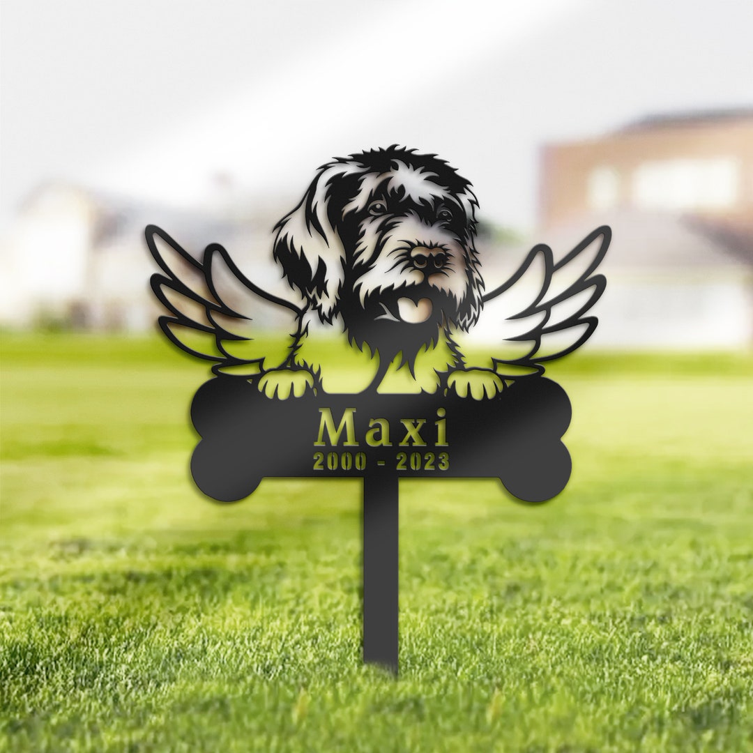 Personalized Wirehaired Pointing Griffon Dog Memorial Stake, Metal ...