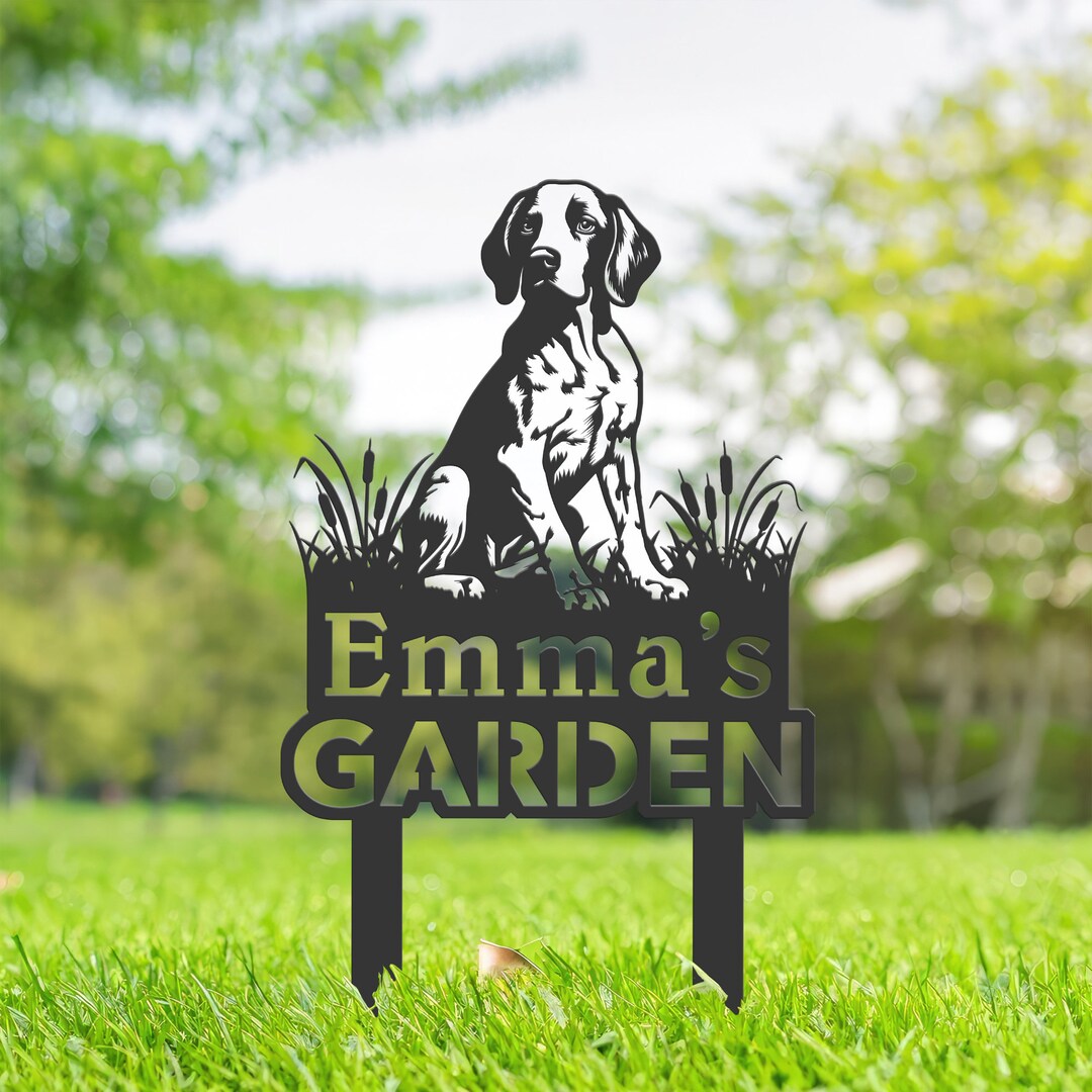 Personalized German Shorthaired Pointer Dog Metal Garden Sign, Custom ...