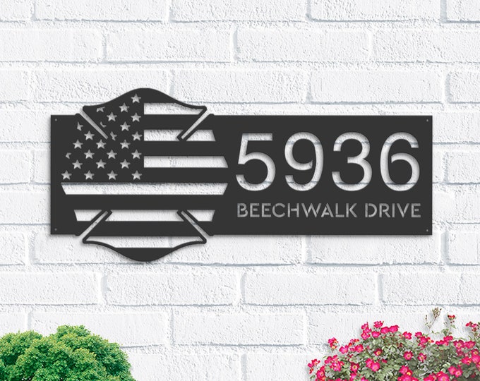 Custom Firefighter Metal Sign, Maltese Cross Sign, Personalized ...