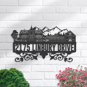 Personalized Farm Metal Address Sign With LED Lights House Number ...