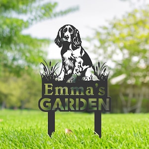 Personalized English Springer Spaniel Metal Garden Sign With Stake - Etsy