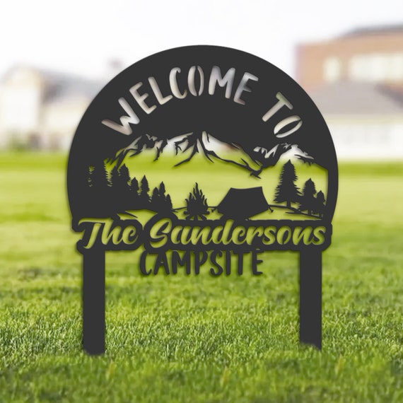 Camping Family Name Signs