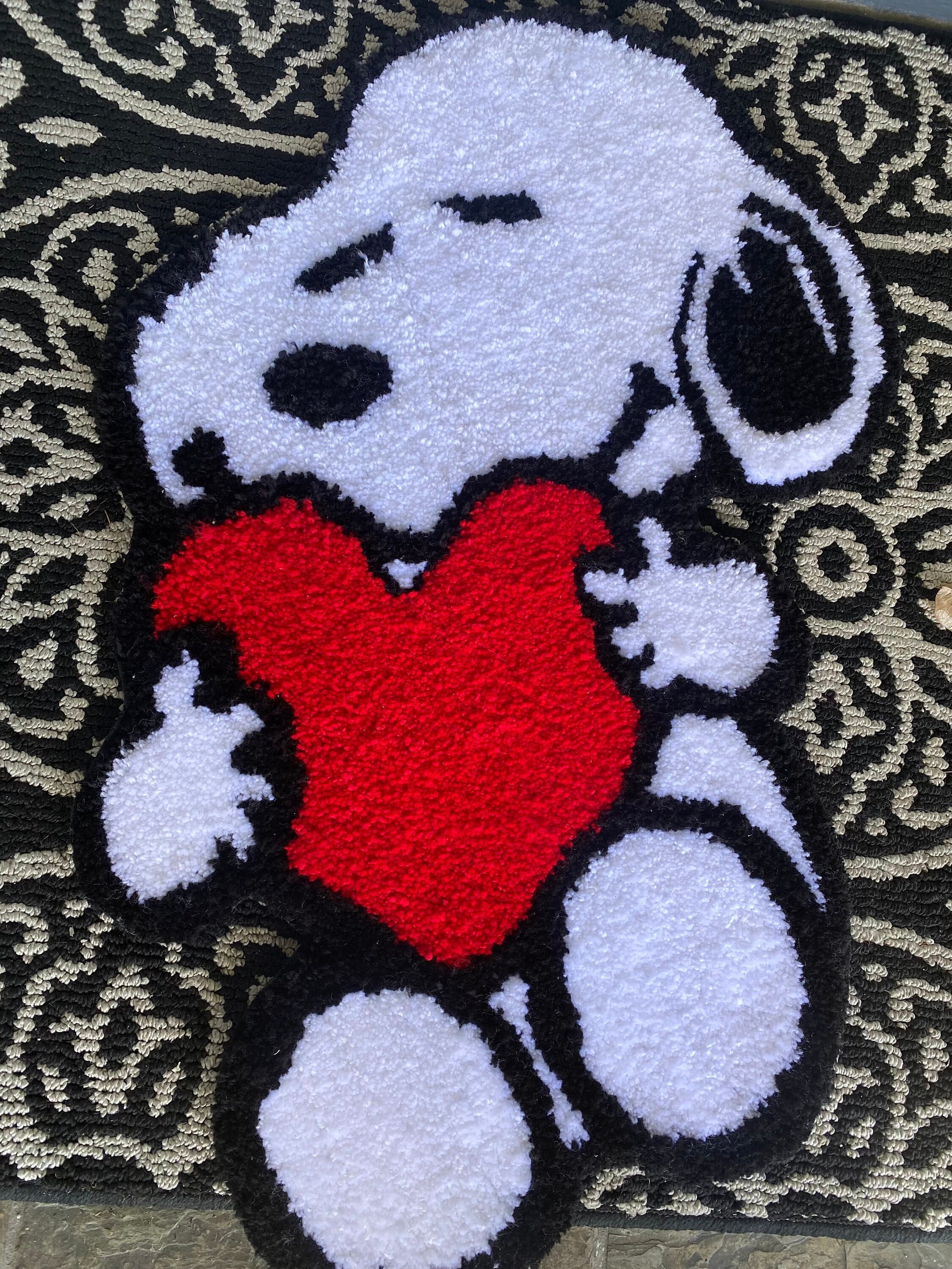 Tufted Handmade Snoopy Inspired Valentine's Day Rug - Etsy
