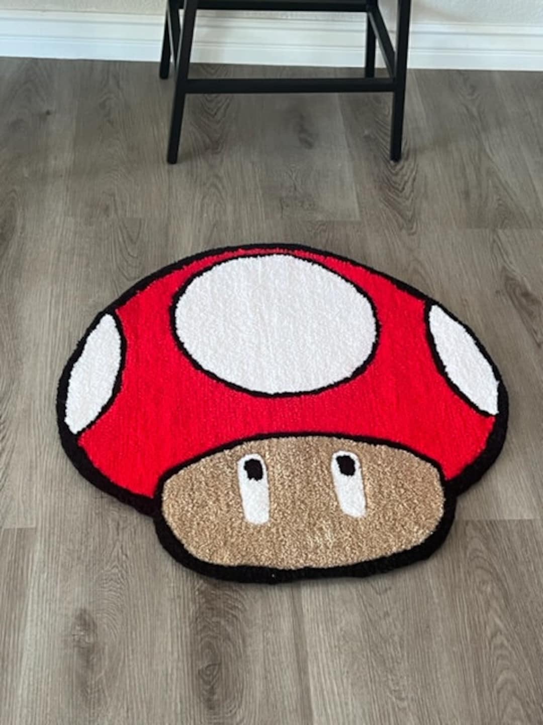 Tufted Handmade Mario Mushroom Rug - Etsy