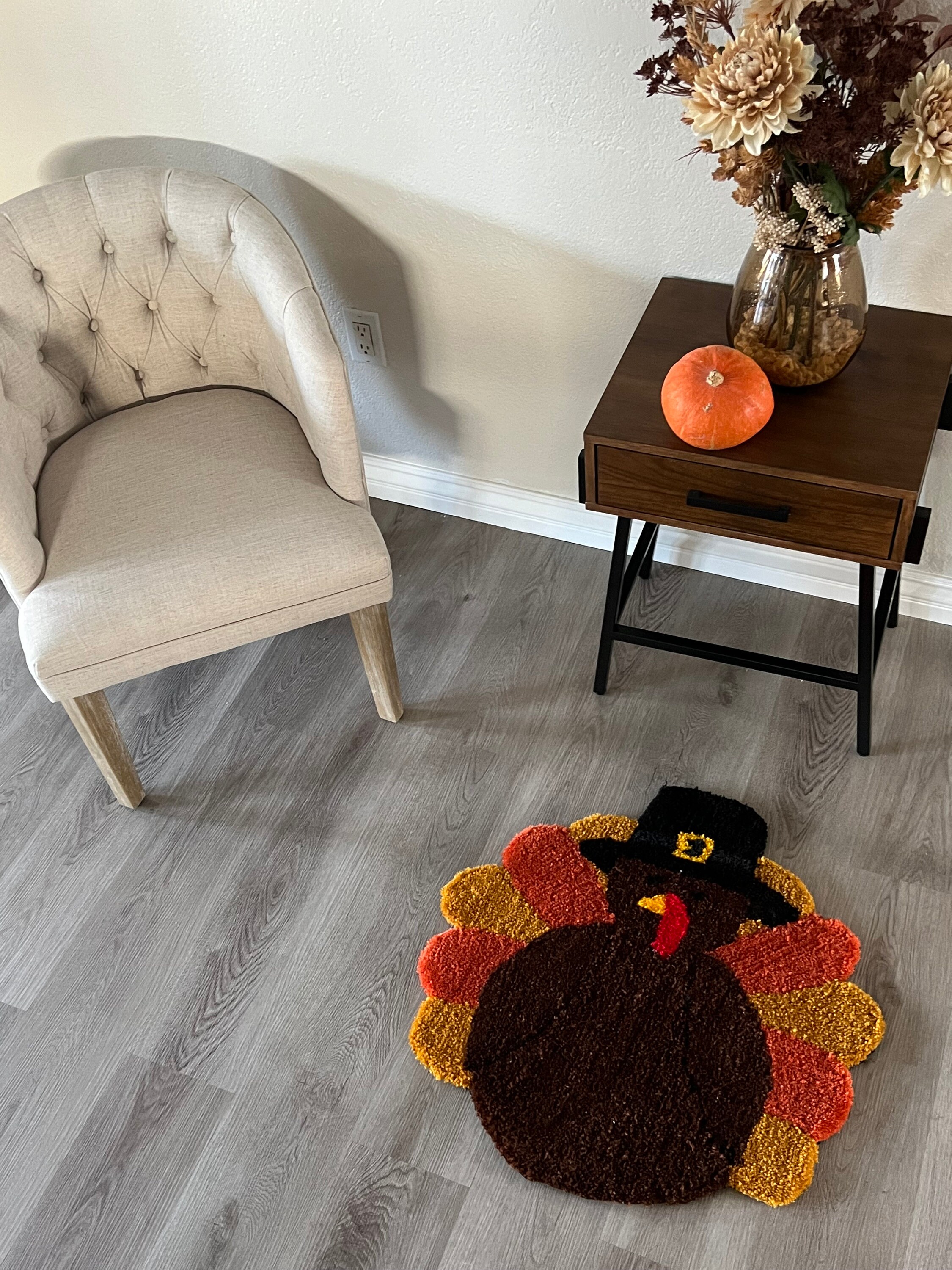 Tufted Handmade Thanksgiving Turkey Rug - Etsy
