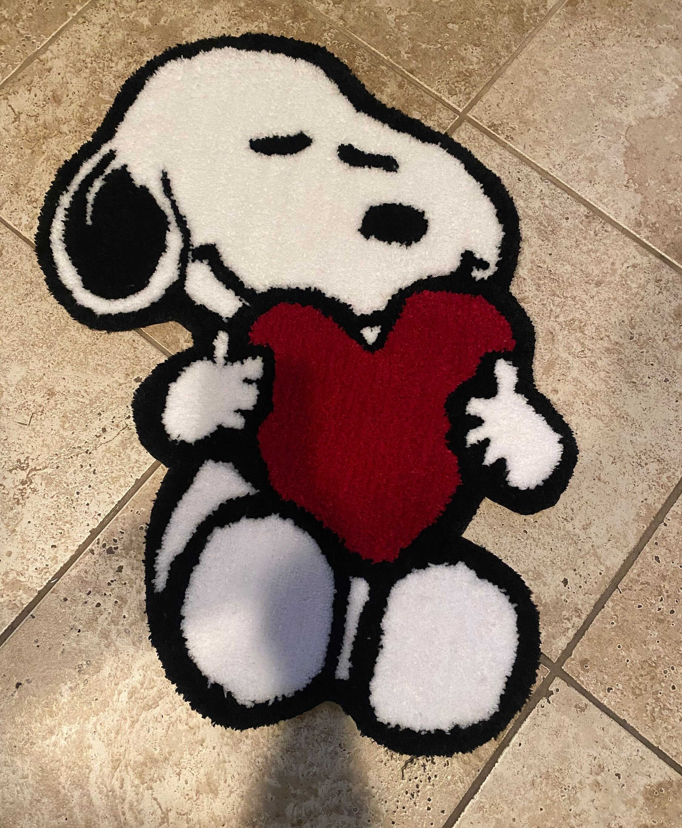 Tufted Handmade Snoopy Inspired Valentine's Day Rug - Etsy