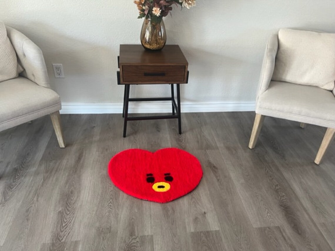 Tufted Handmade BT21 Tata Rug - Etsy