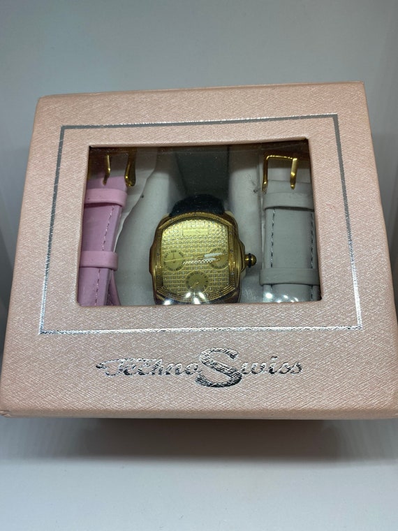 Techno Swiss Chronograph Gold Tone with Diamonds wris… - Gem