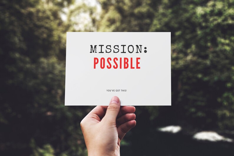 Missionary Card, LDS Mission Possible Printable Gift, Sister and Elder ...