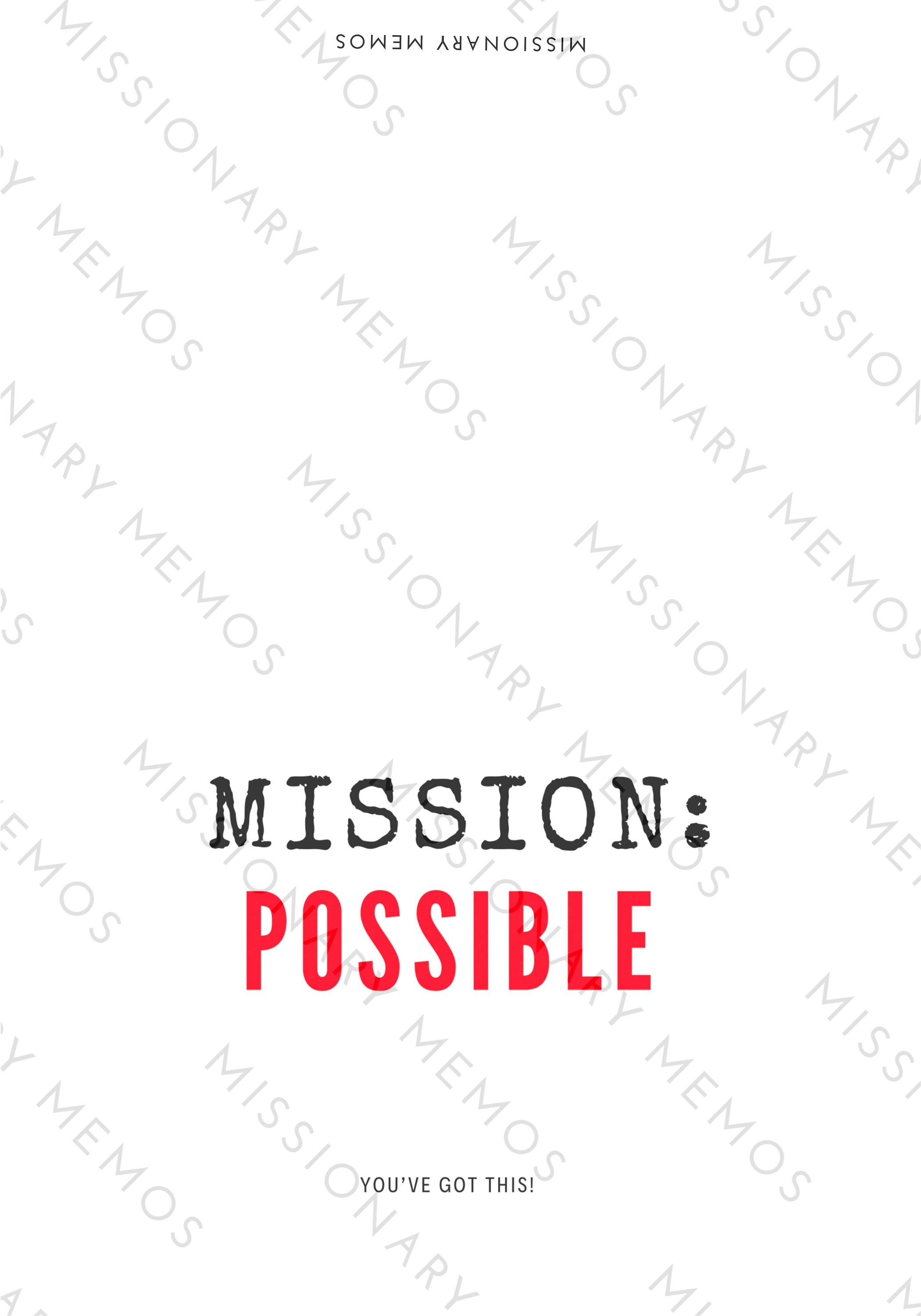 Missionary Card, LDS Mission Possible Printable Gift, Sister and Elder ...