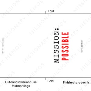 Missionary Card, LDS Mission Possible Printable Gift, Sister and Elder ...