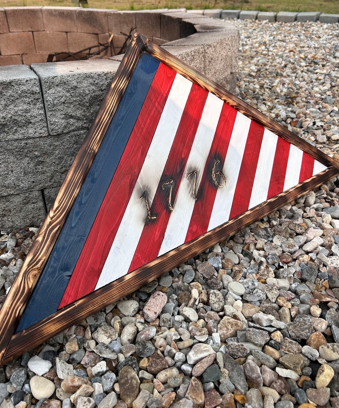 Handmade Triangle American Flag - Etsy